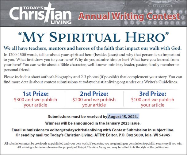 Annual Writing Contest - Today's Christian Living